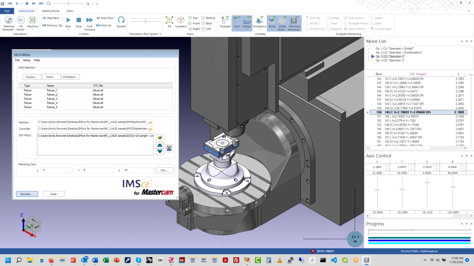 IMS Software, Inc. | IMS Software, ModuleWorks and Mastercam Collaborate on G-Code Simulation